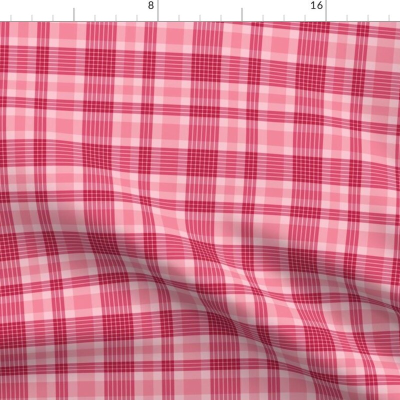 Pink Plaid Fabric - Etsy
