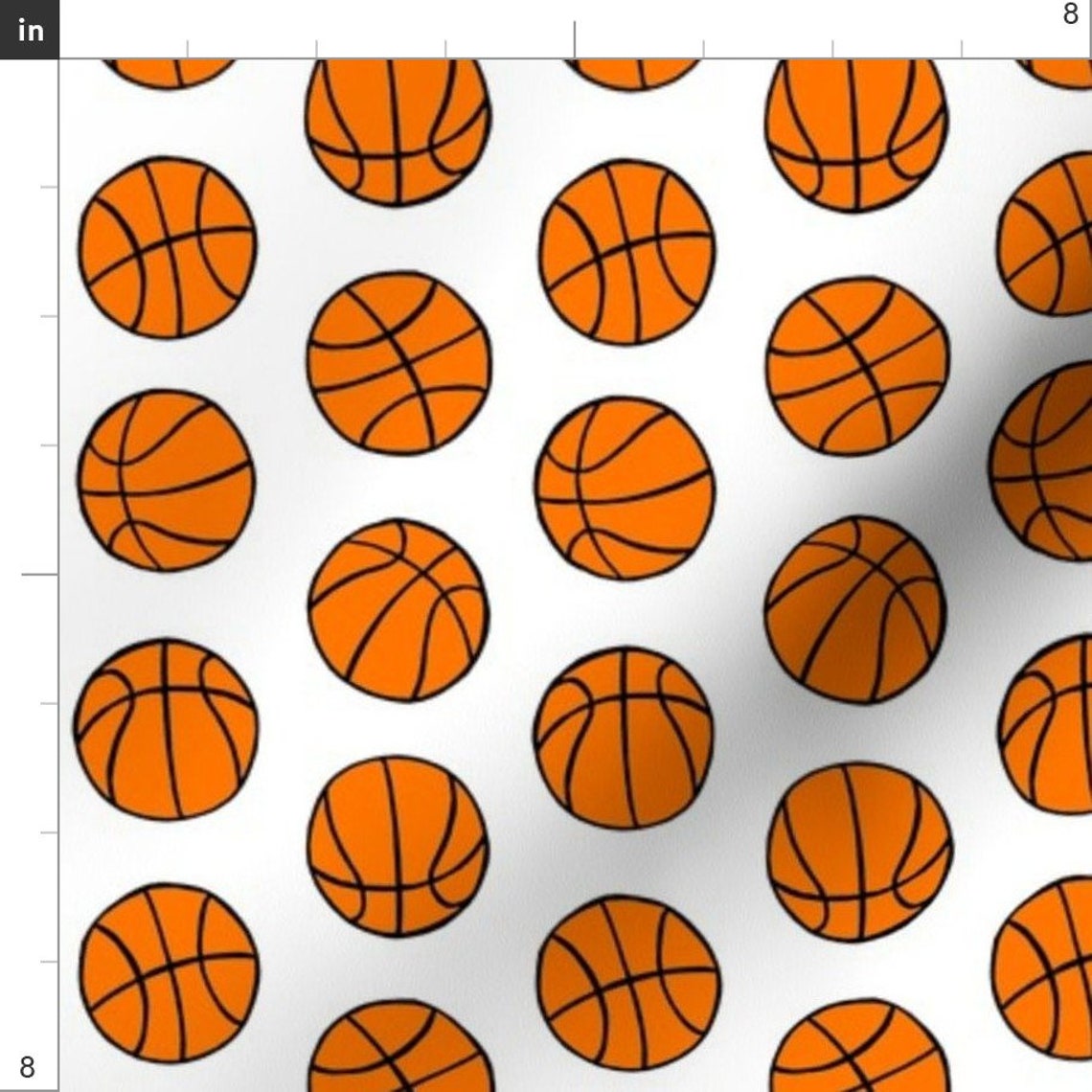 Basketball Fabric Basketballs By Katherinecodega | Etsy