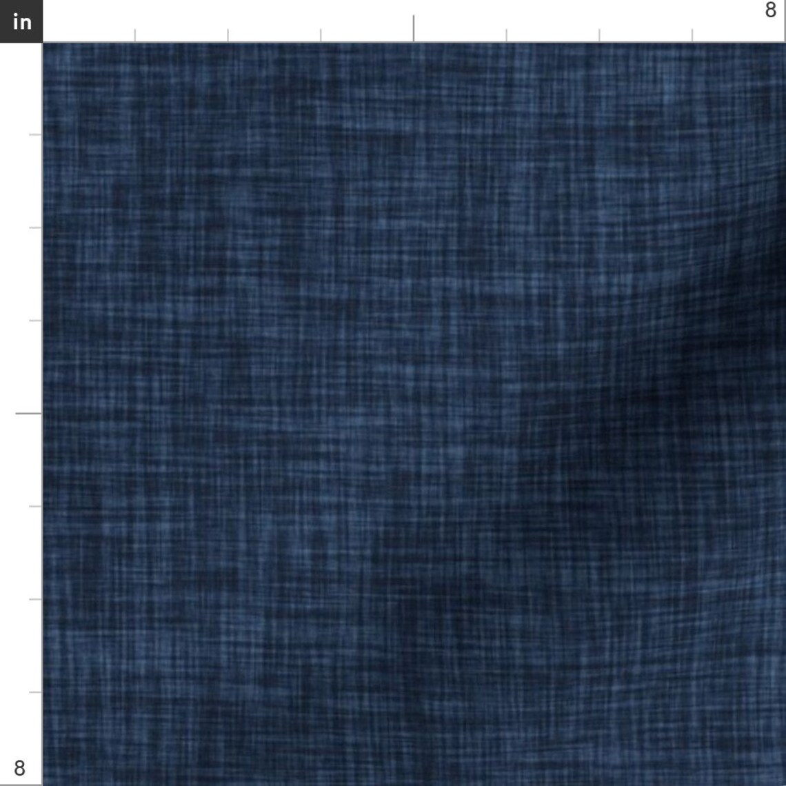 Navy Linen Look Fabric Navy Linen No. 2 by Ivieclothco - Etsy