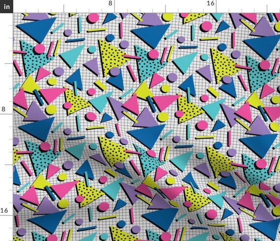 80s Fabric Totally Tubular by Pinkpineappleworks Retro - Etsy