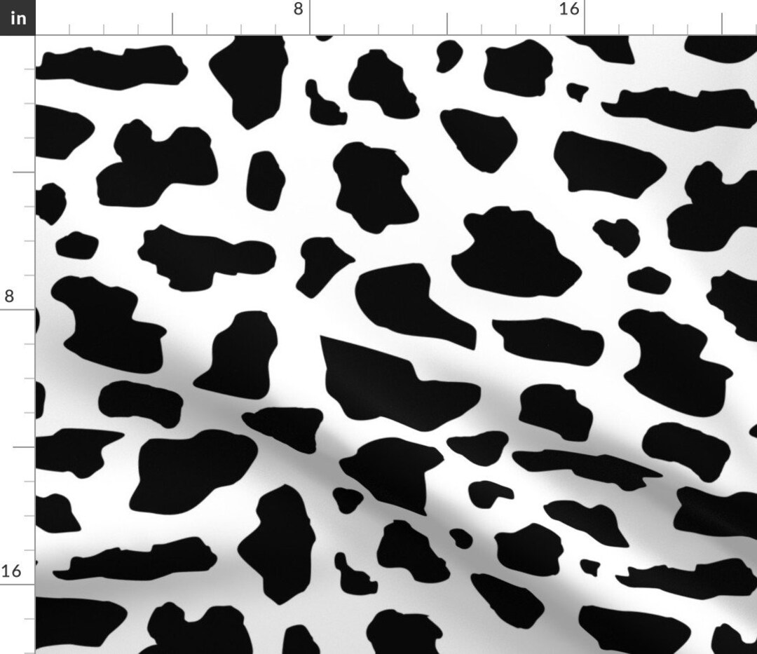 Cow Print Fabric Cow Print Pattern by Inspirationz Cow - Etsy