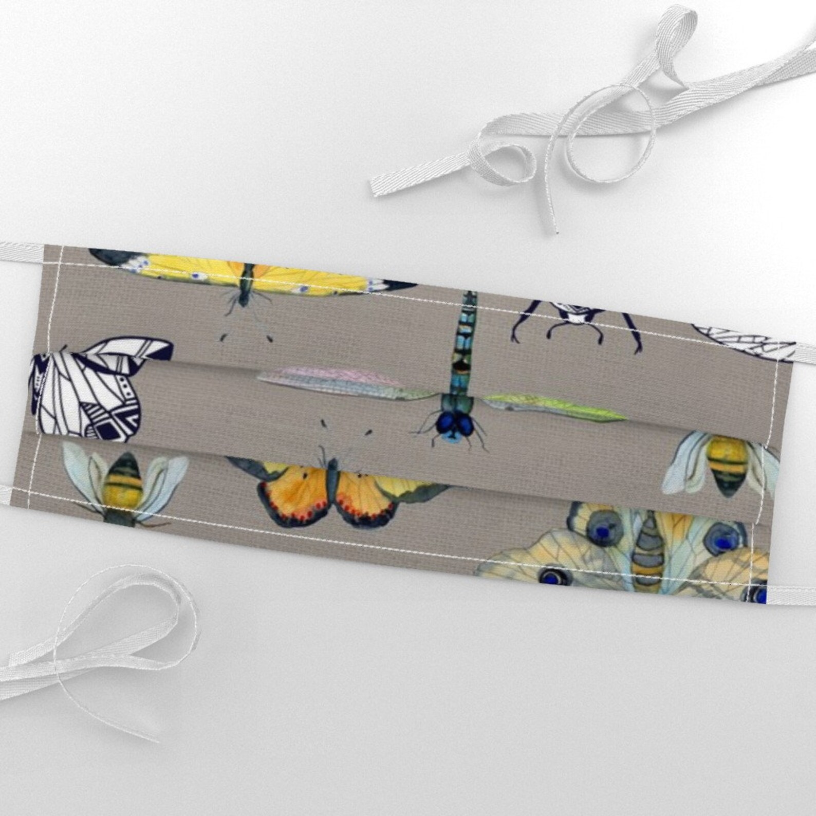 Insect Fabric Insectopia Gray by Katebillingsley Insect | Etsy