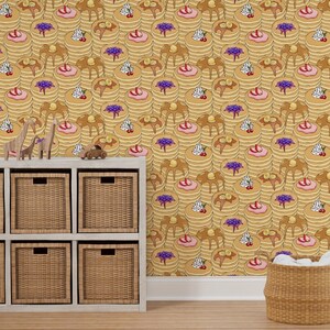 Pancake Wallpaper Flapjack Stack by Pattysloniger Breakfast Kitchen Custom Printed Removable ...