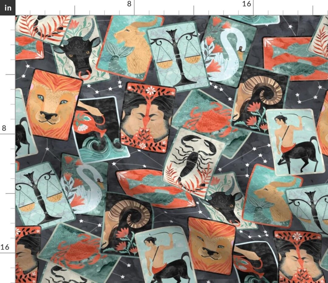 Astrology Fabric Zodiac Tarot by Michaelzindell Astrology Star Sign ...