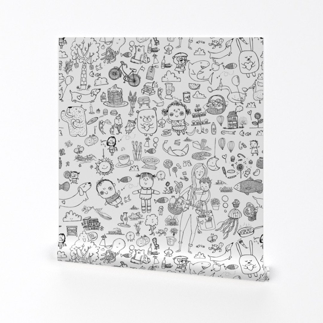 Color in Wallpaper Massive Coloring in by Laurawrightstudio Black ...