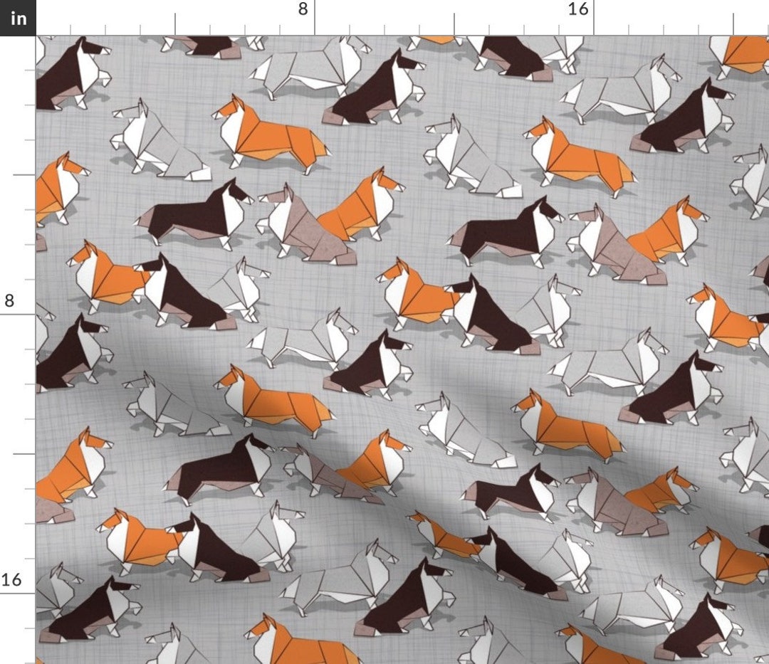 Collies Fabric Origami Collie Friends by Selmacardoso Origami Dog ...