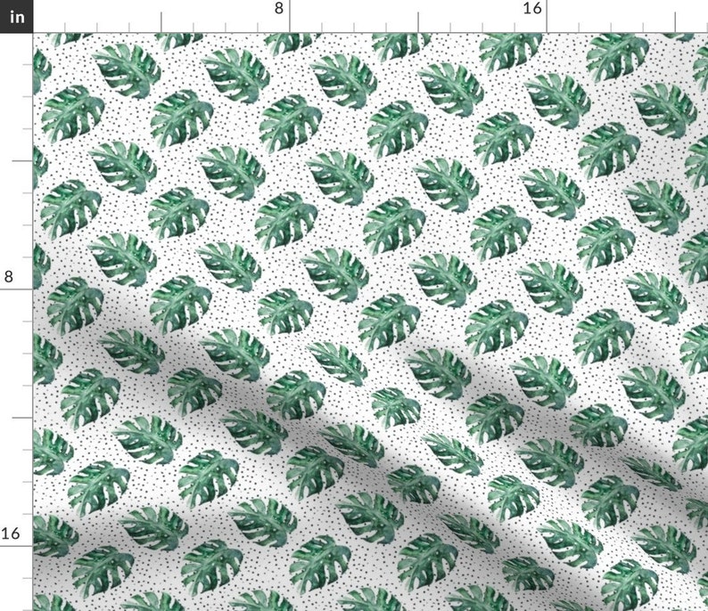 Monstera Fabric Monstera Tropical Leaves by Hipkiddesigns | Etsy