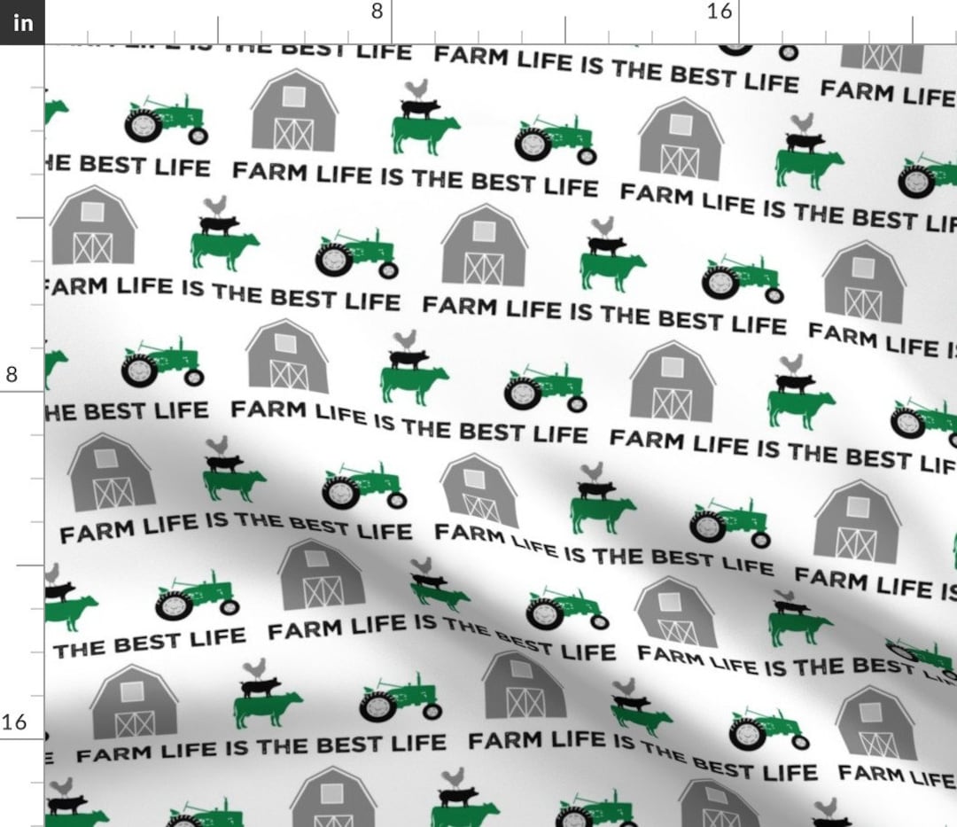 Farm Life Fabric Farm Life is the Best Life by - Etsy