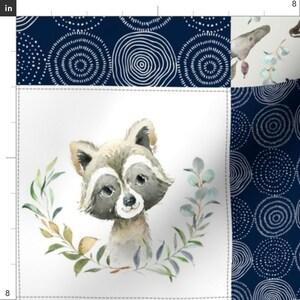 Quilt Fabric Woodland Animal Tracks Quilt Top Navy Blue - Etsy