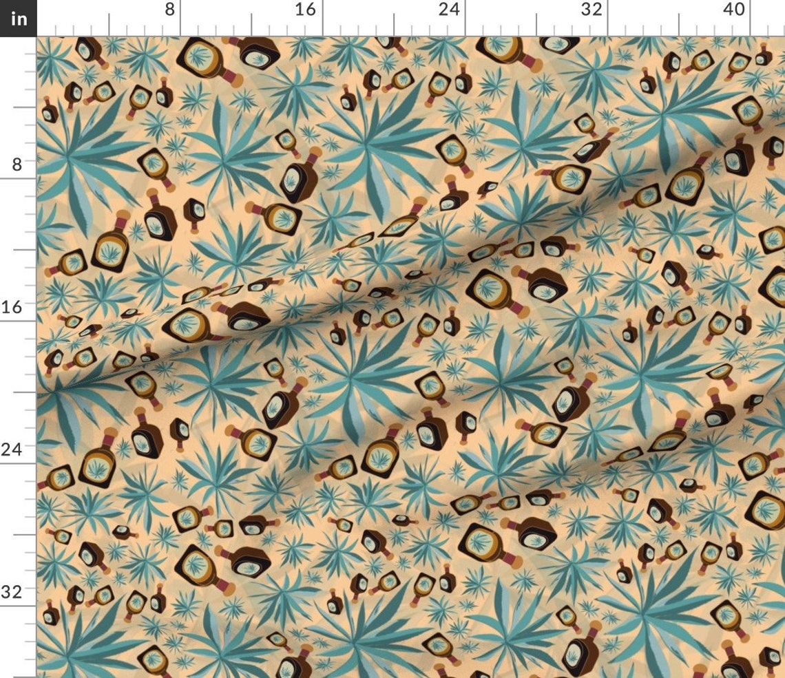 Southwestern Agave Plant Fabric Agave Tequila by - Etsy