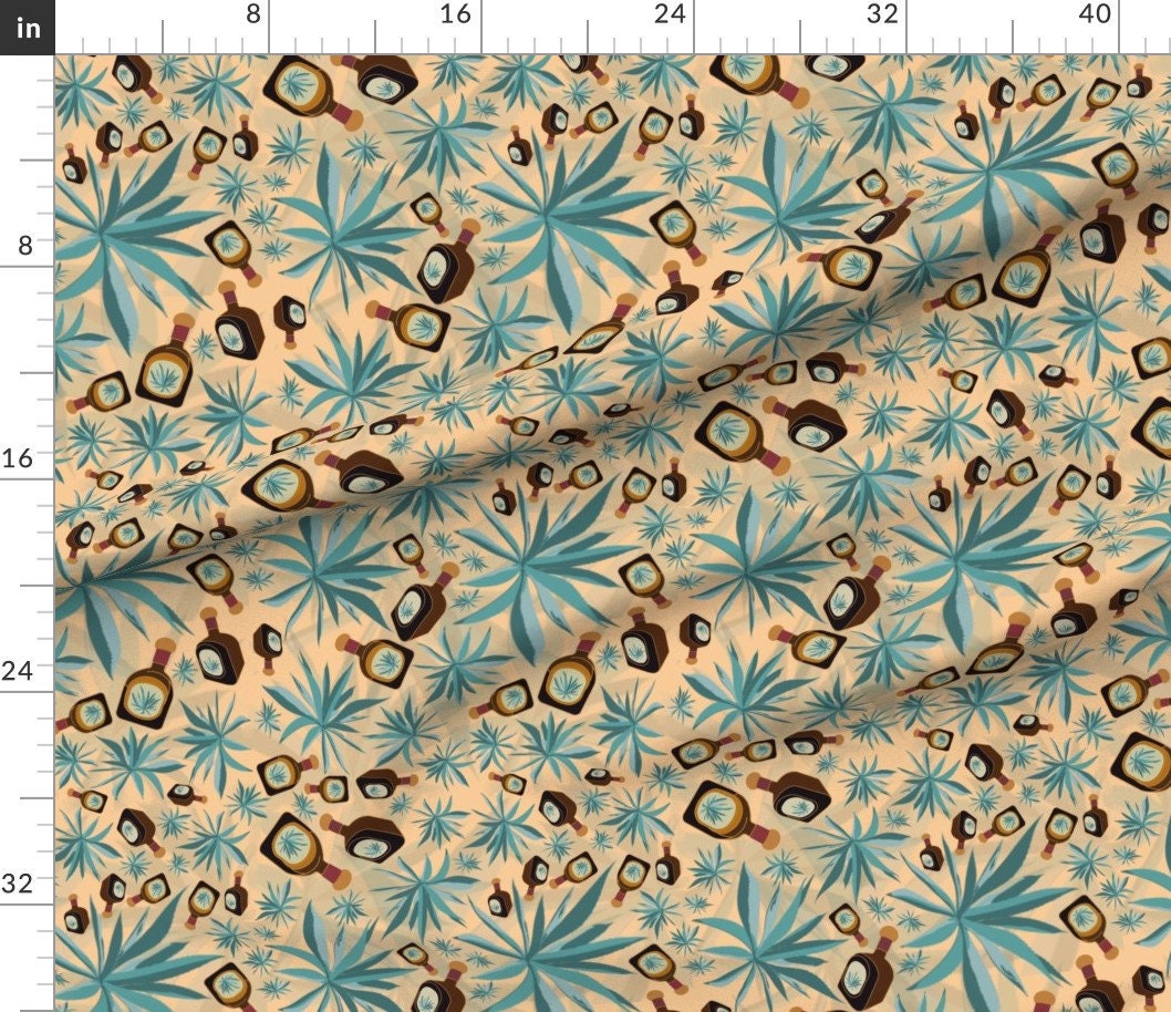 Southwestern Agave Plant Fabric Agave Tequila by - Etsy