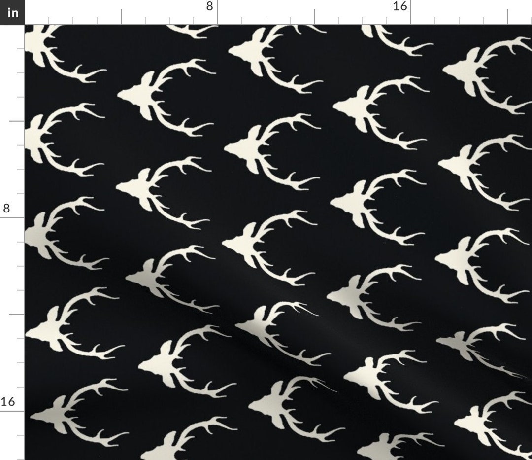 Deer Fabric Antler Ivory Black Rotated by Sproutz Deer Antler Hunting ...