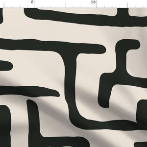 Mudcloth Upholstery Fabric- Kuba Dark Green by Domesticate - Neutral ...