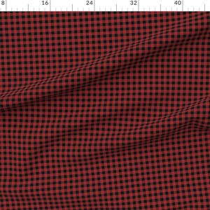 Buffalo Check Fabric - Tiny Buffalo Check Red and Black by Sugarfresh ...