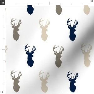 Multi Buck Head small Scale / Rustic Woods Custom Fabric by Little ...