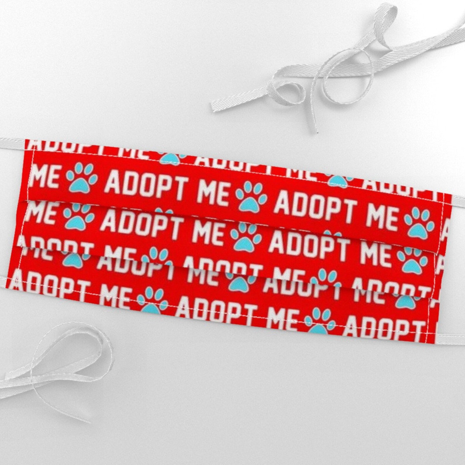 Canine Red Pet Adoption Fabric Adopt Me Paws Americana by | Etsy