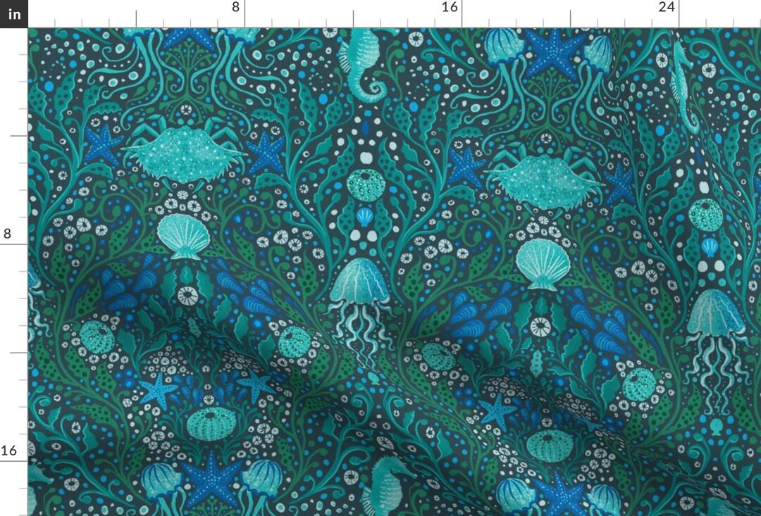 Underwater Fabric - Seaweed Garden by India_parkhurst_ - Green ...