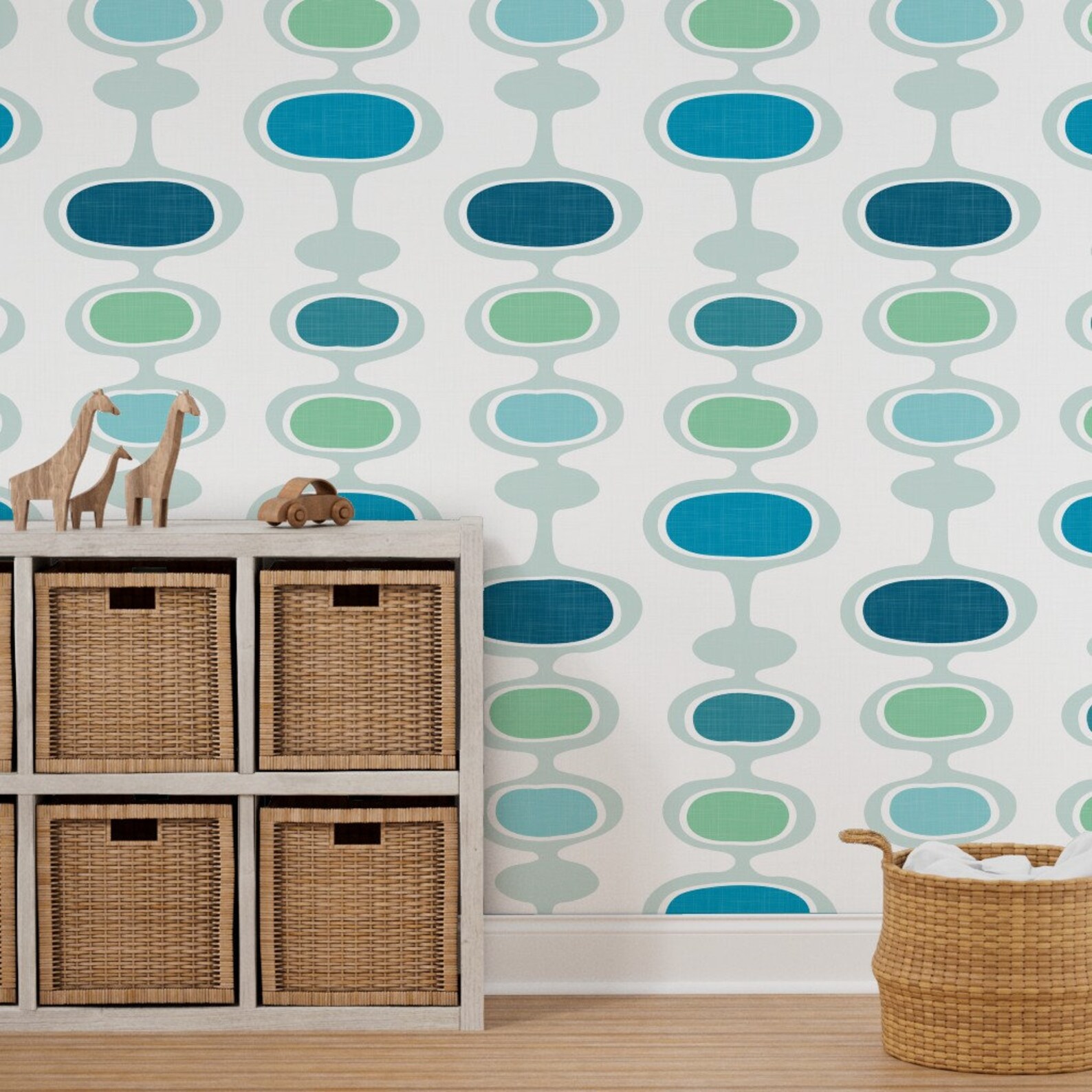 Retro MCM Wallpaper Palm Springs Bubbles by Luciafontes - Etsy