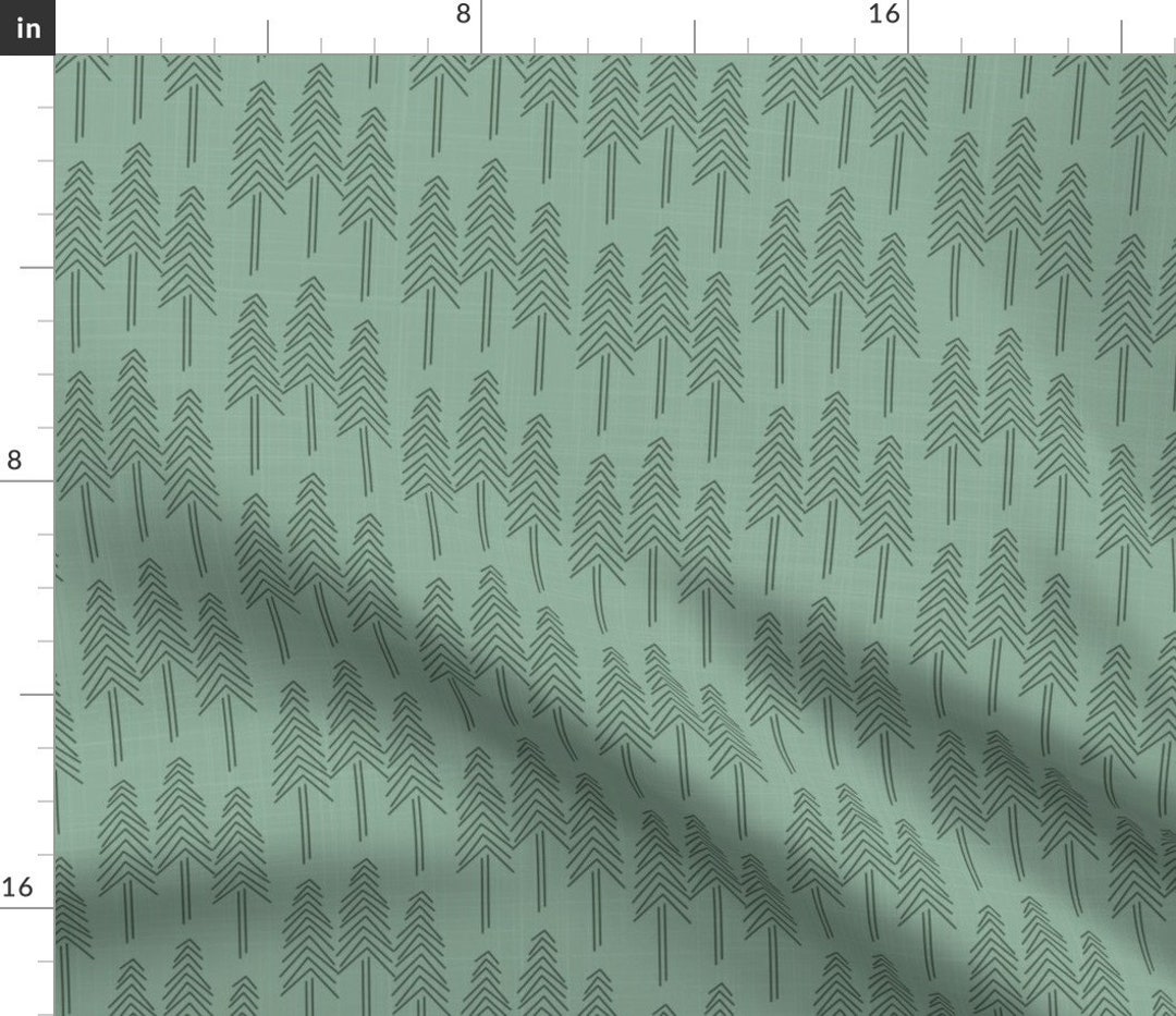 Woodland Pine Trees Fabric Forest Pine Trees by Patricia - Etsy