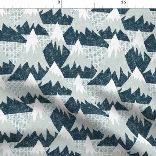 Retro Snow Ski Fabric Nordic Winter by Ebygomm Skiing | Etsy