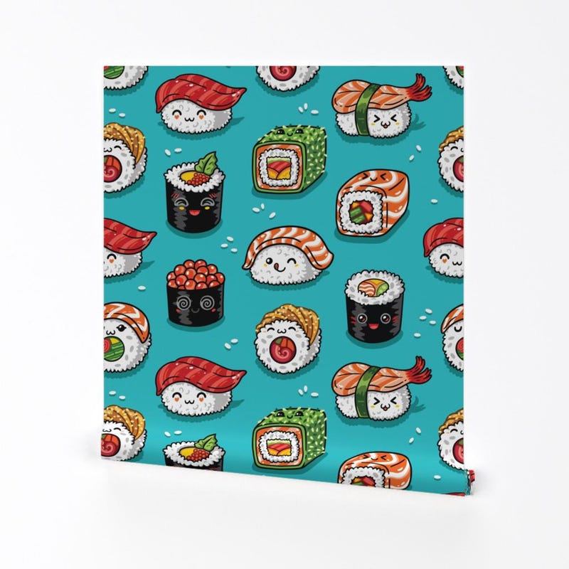 Japanese Wallpaper Sushi - Etsy