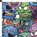 Zombies Fabric Big Braaaiiiinnsssss by Sandityche Zombies Halloween ...