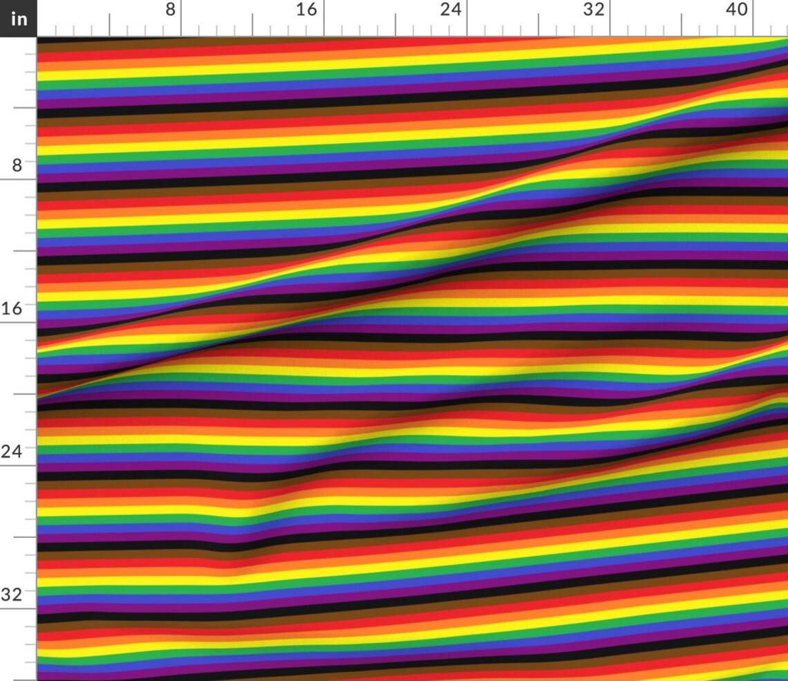 Lgbt Fabric Rainbow Pride Stripes by Abandonedwarehouse - Etsy
