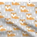 Baby Fox Fabric Fox Grey Orange by Lilcubby Baby Fox Woodland Animal ...