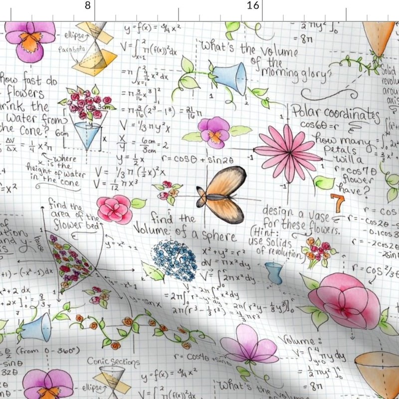 Math Fabric - Etsy