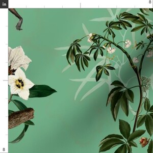 Glam Chinoiserie Upholstery Fabric Monkey World by Fifikoussout Vintage ...