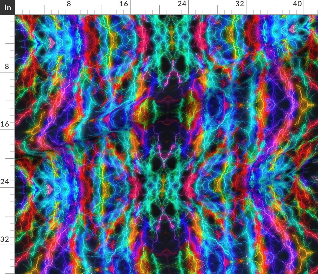 Colorful Electricity Fabric Lightning by Lizziebdesigns | Etsy