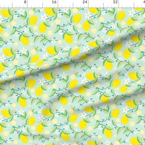 Lemon Fabric Lemon Tree in Green by Heleenvanbuul Modern Kitchen Decor ...