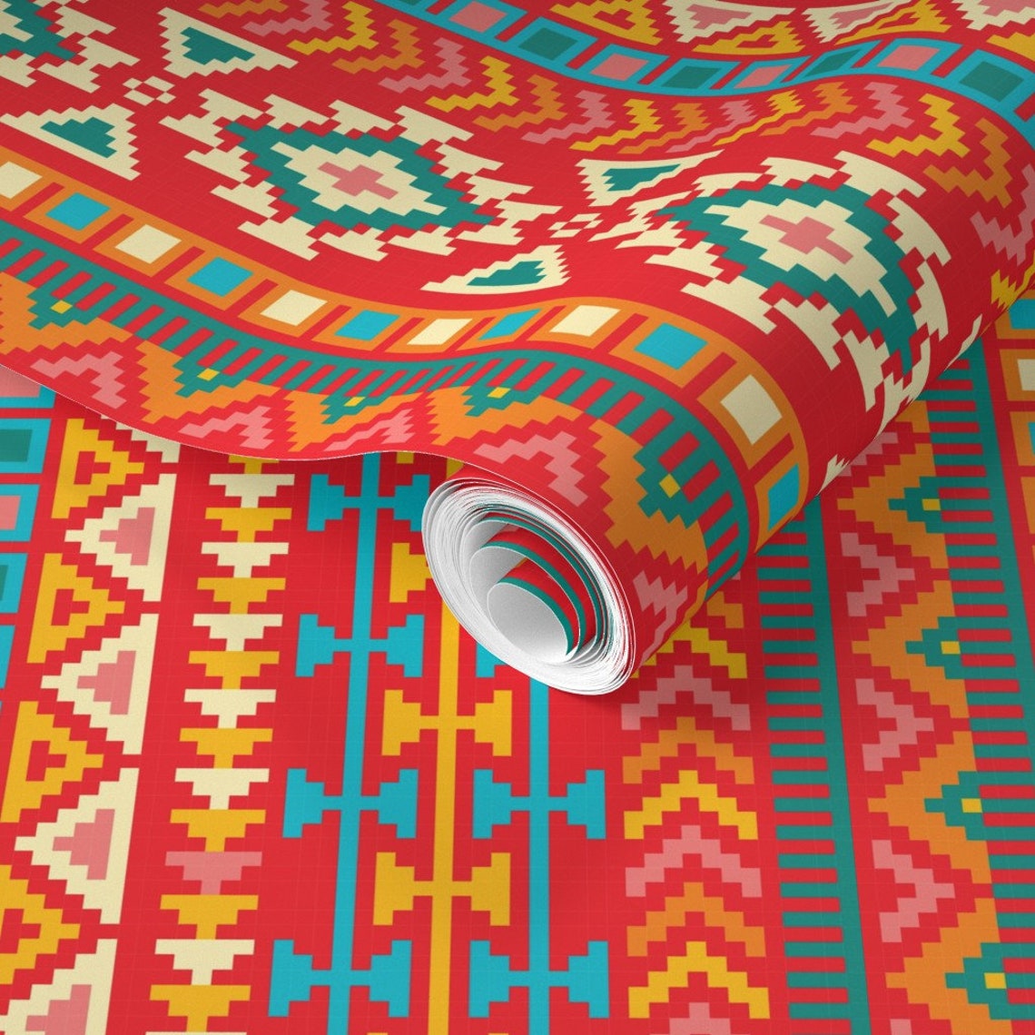 Southwest Wallpaper Aztec Tribal Native American Mexican by - Etsy
