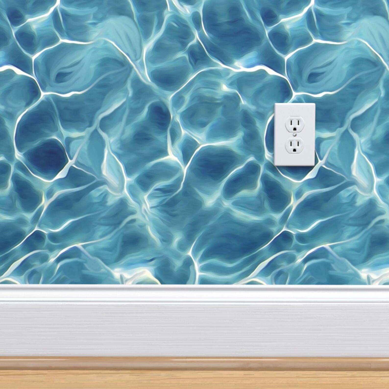 Pool Wallpaper Light Blue Ocean by Lauriekentdesigns Water - Etsy