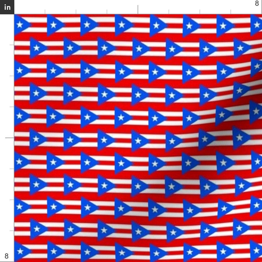 Puerto Rico Fabric Puerto Rico Flag Small by Flagfabric - Etsy
