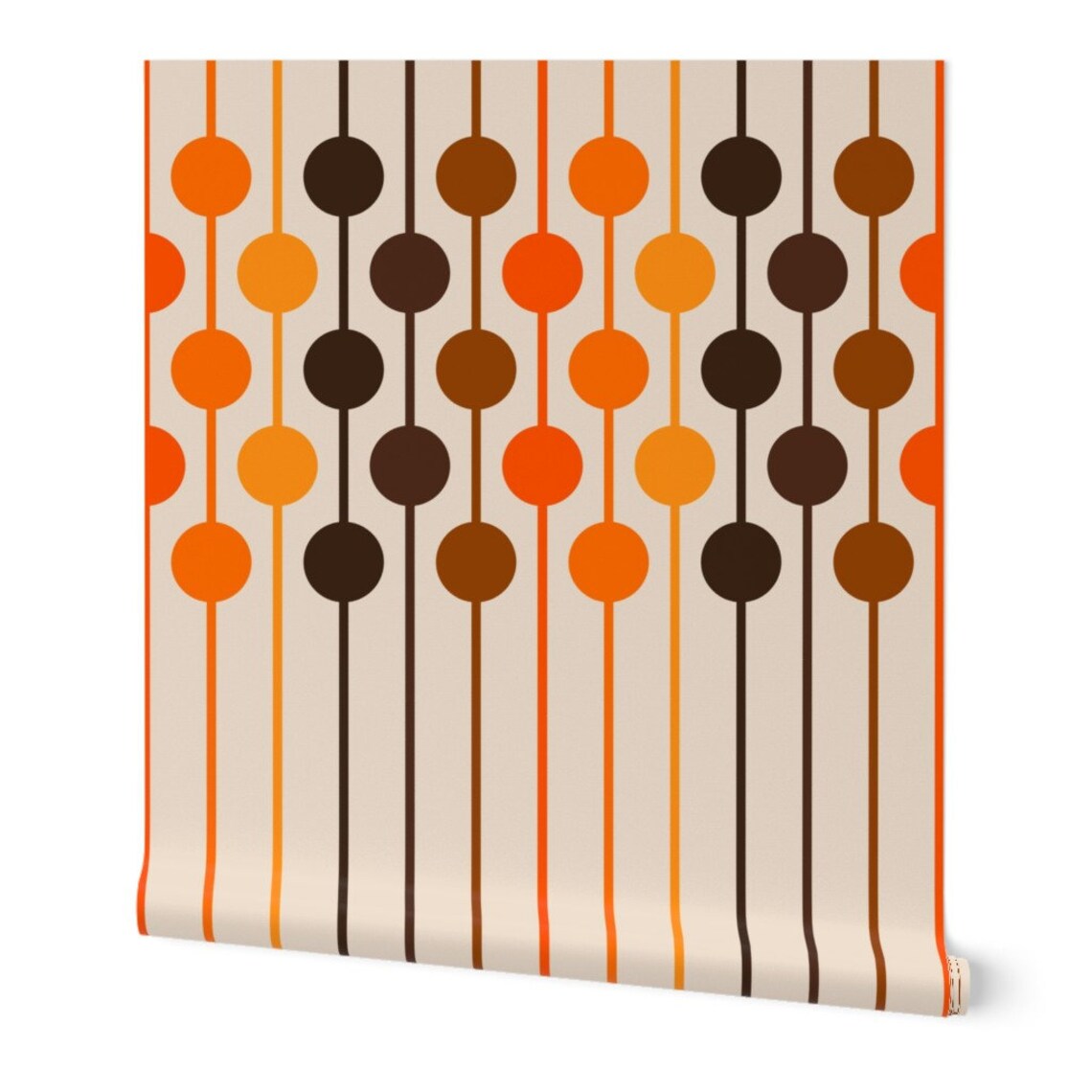 Mod Dots Wallpaper Golden Orbs by Circa78designs Mid - Etsy