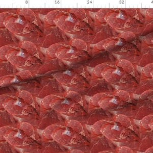 Juicy Meat Fabric Ra-ra-raw Meat by Peacoquettedesigns Meaty Rare ...