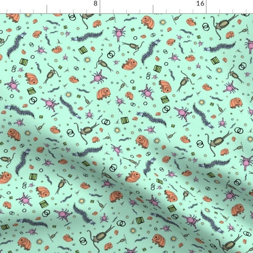 Microbes Fabric up Close and Personal by Littleknids | Etsy