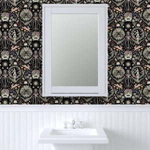 Dark Midsommar Removable Peel and Stick Wallpaper - Witchcraft Floral ...