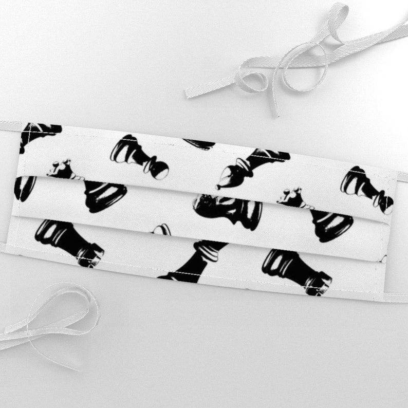Chess Fabric 3d Chess Pieces by Thin Line Textiles Chess - Etsy