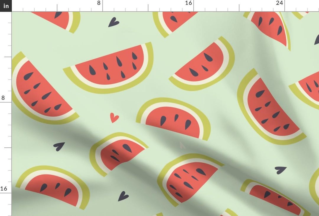 Watermelon Fabric Watermelon Pattern by Bluelela Watermelon Fruit Food ...