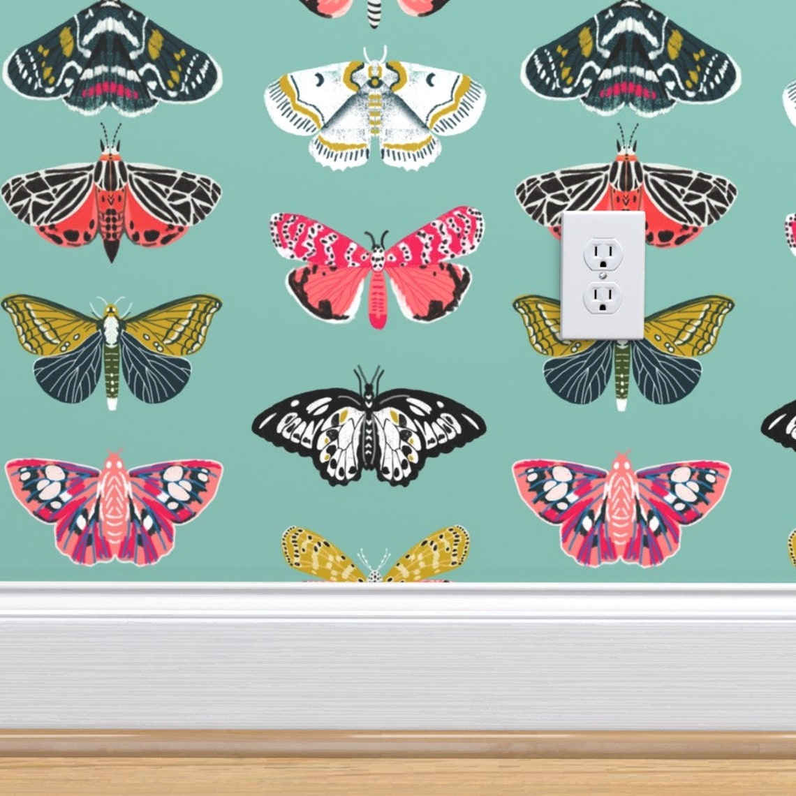 Moth Wallpaper Moths Butterflies Lepidoptery by Andrea | Etsy