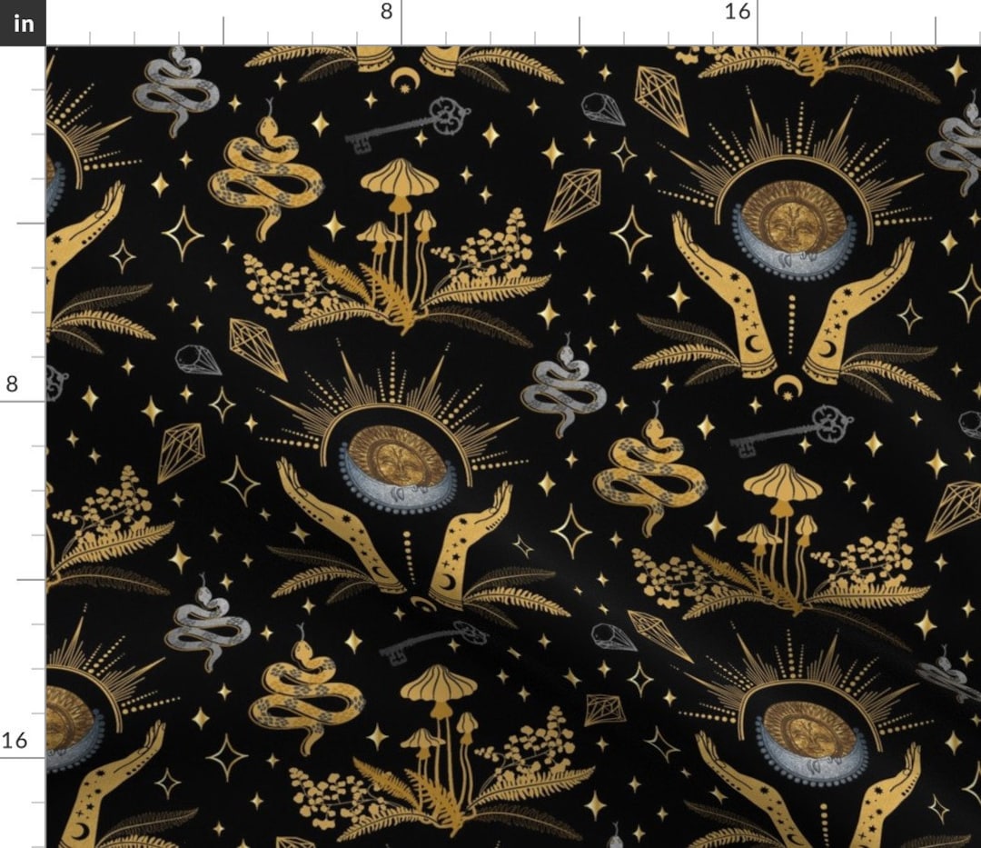 Celestial Fabric Celestial Eclectic Witch-m by Pamelandia - Etsy