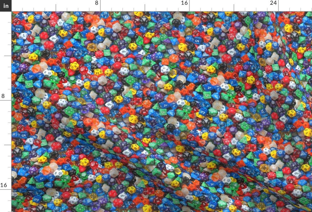 Polyhedron Dice Fabric - A Sea of Dice by Weavingmajor - Board Games ...