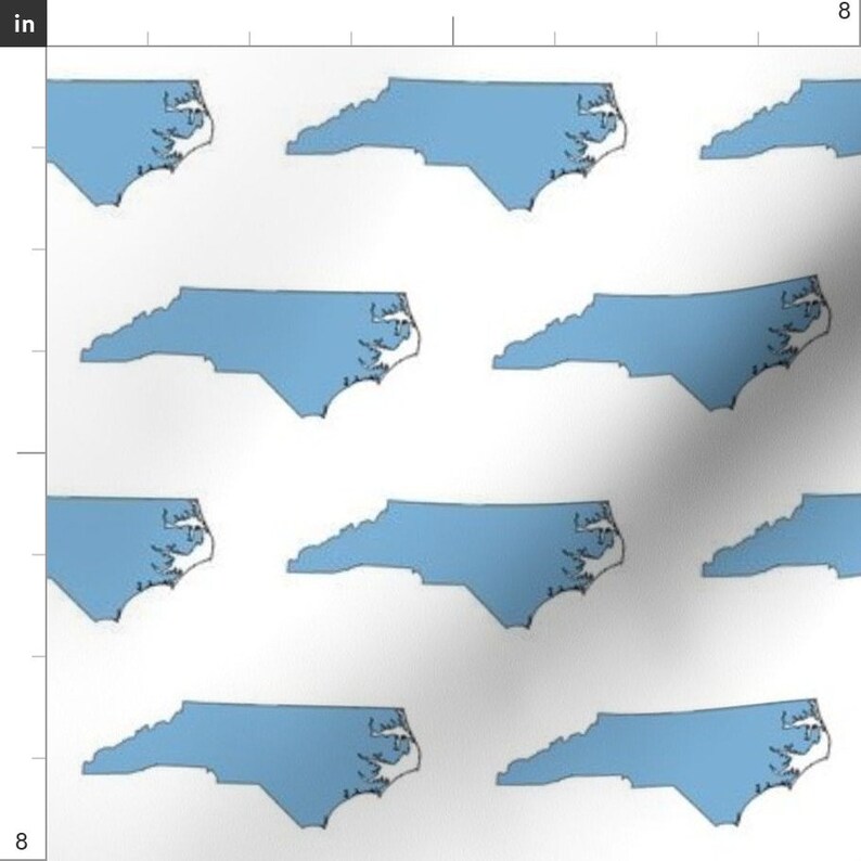 Carolina Fabric Carolina Blue by Thin Line Textiles North - Etsy