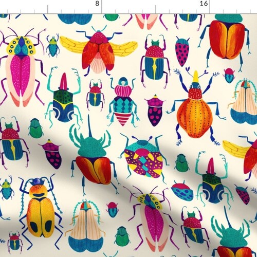Bug and Insects Fabric by the Yard. Quilting Cotton Organic - Etsy