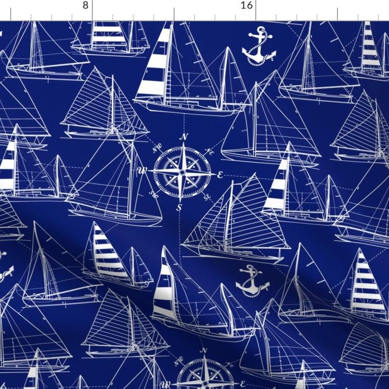 Sailboat Fabric - Etsy