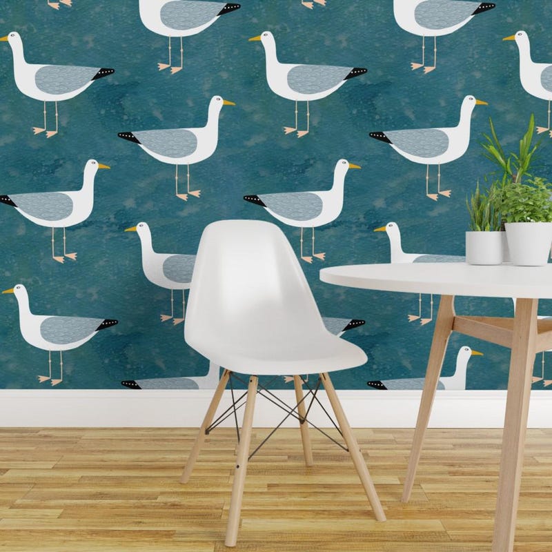 Seagull Wallpaper - Etsy UK