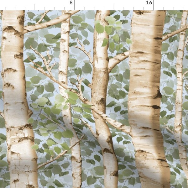 Birch Tree Fabric - Etsy