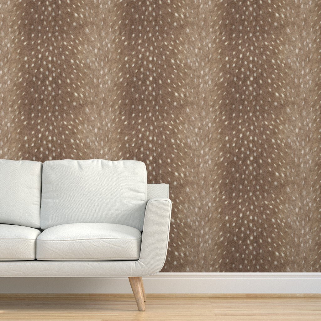 Deer Hide Wallpaper Soft Deer Hide by Willowlanetextiles | Etsy